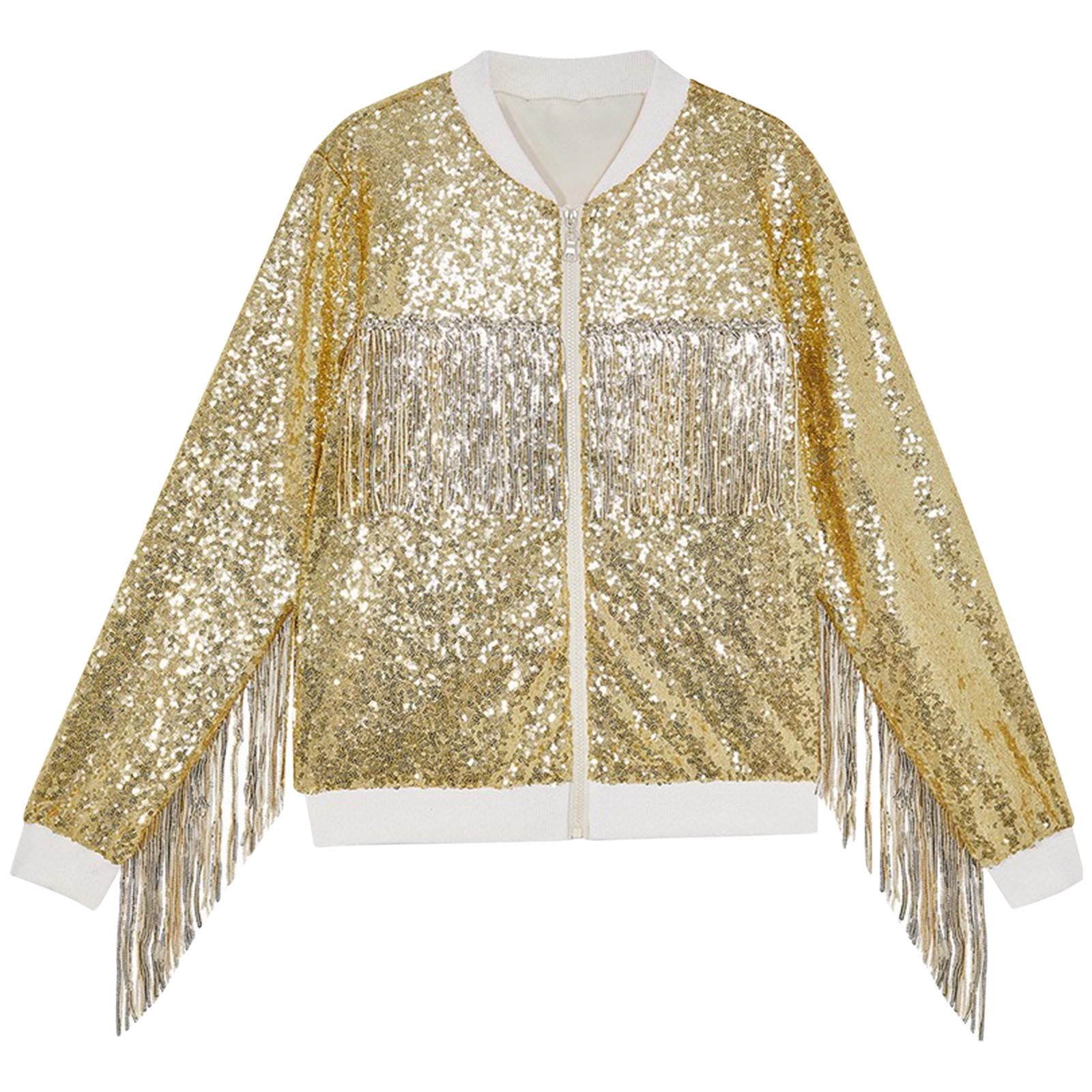 AherBiu Toddler Girls Clothes Sequin Jackets Sparkly Dancing Party ...