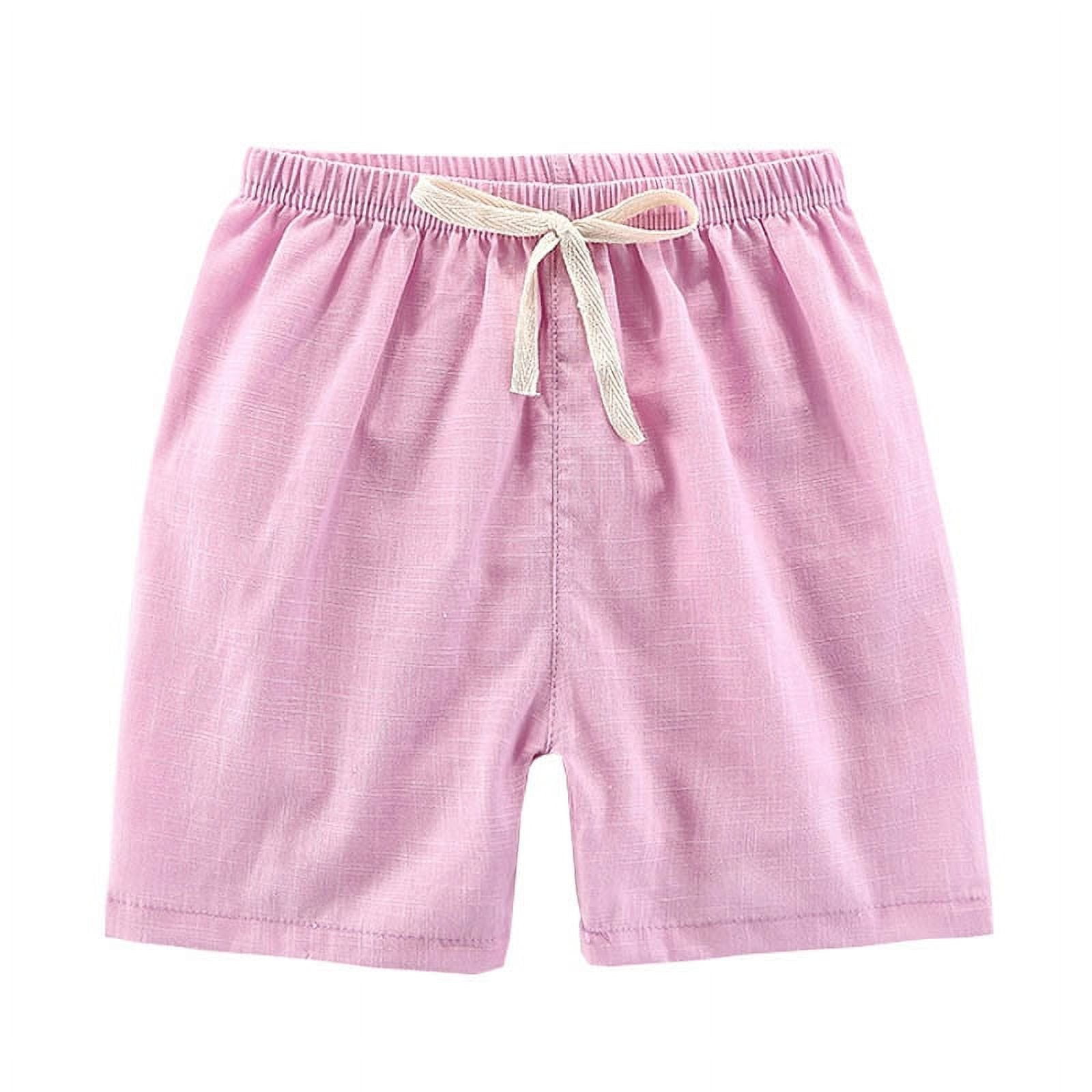 AherBiu Toddler Girls Clothes Summer Shorts Cotton Linen High Waisted ...