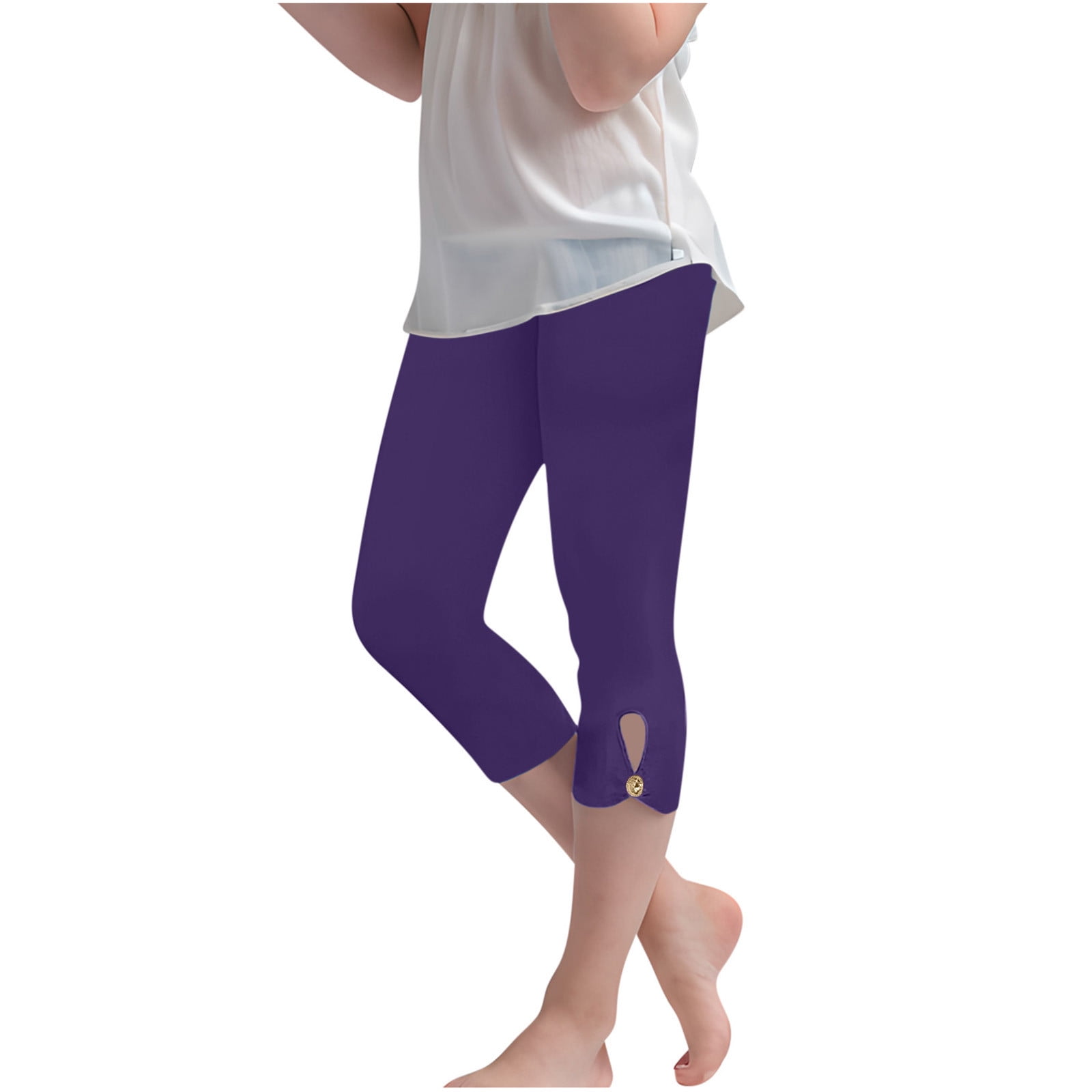 AherBiu Toddler Girls Clothes Teens Kids Capri Leggings Yoga Pants ...