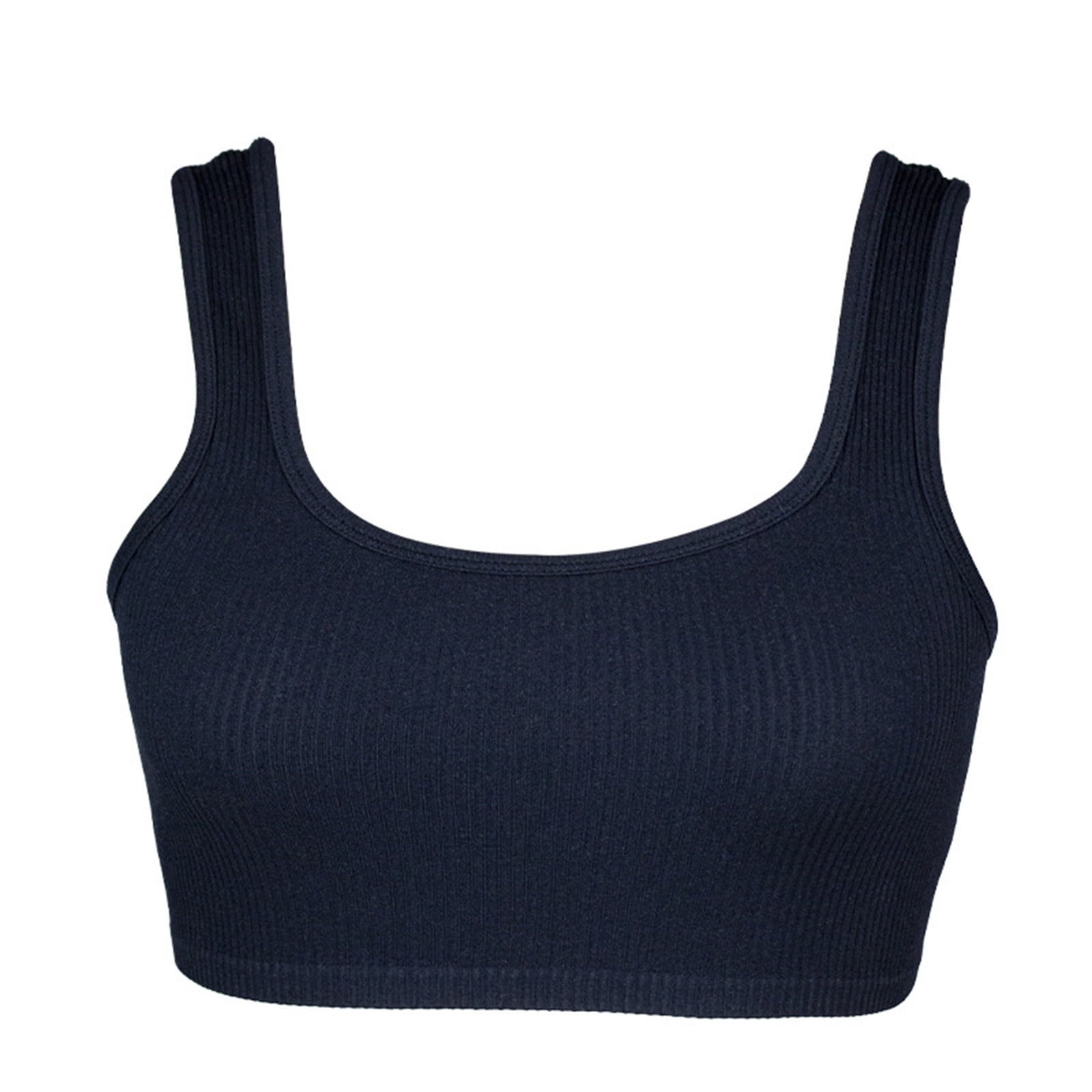 AherBiu Workout Tops for Women Cropped Tank Top Ribbed Square Neck Low ...