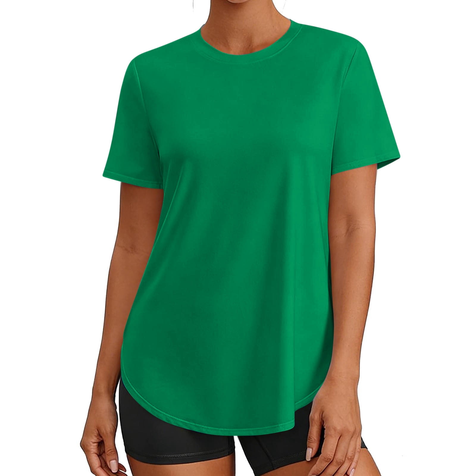 AherBiu Workout Tops for Women Quick-Dry Lightweight Athletic T Shirts ...