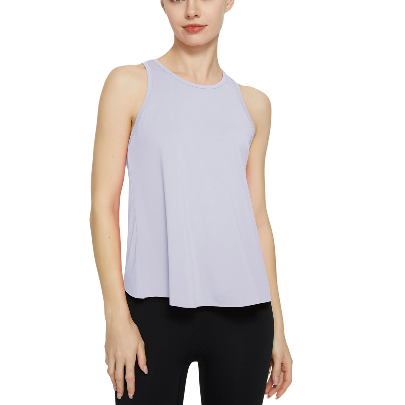 AherBiu Yoga Tank Tops for Women Athletic T Shirts Workout Activewear ...