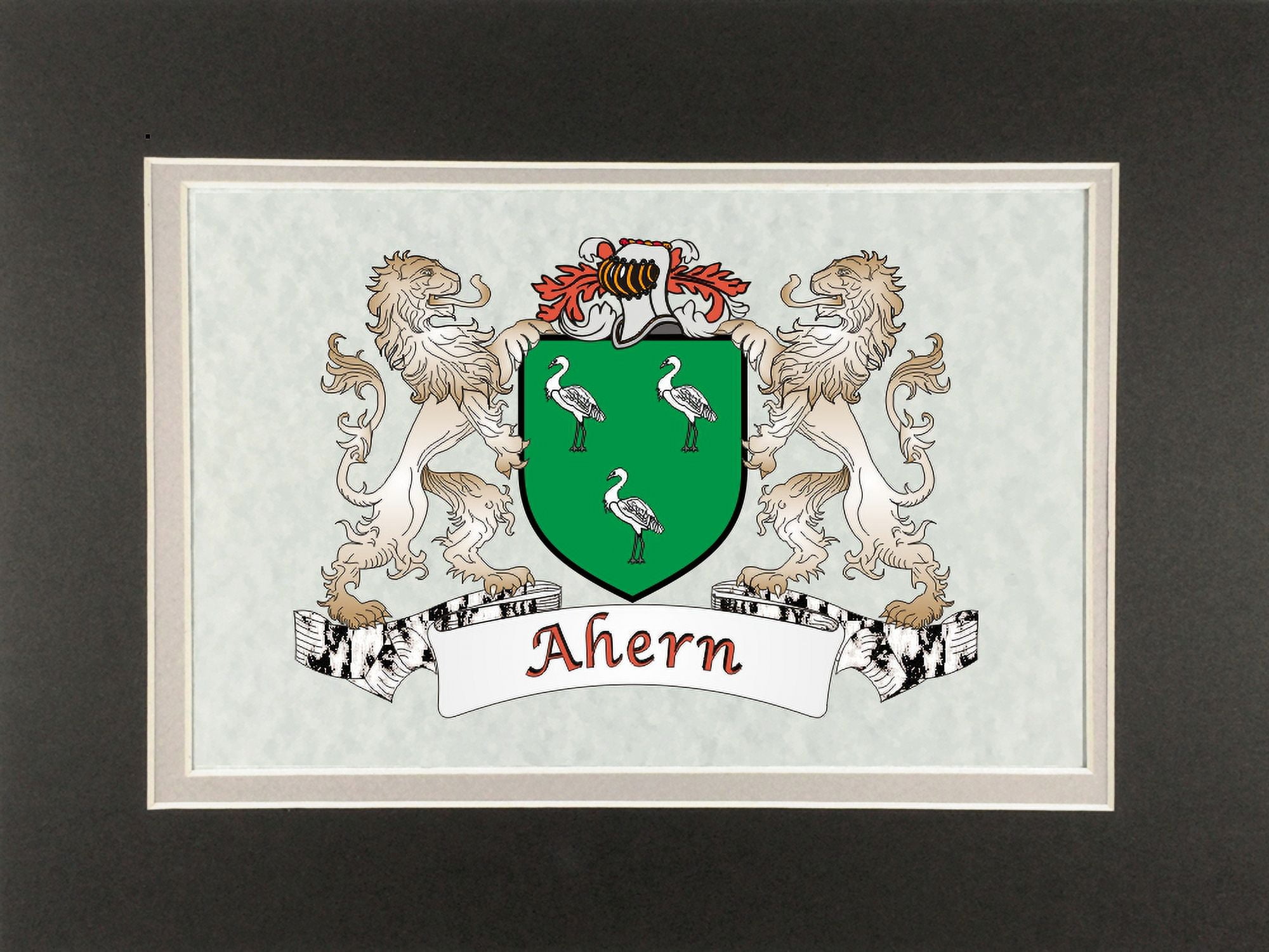 Ahern Irish Coat of Arms Print - Frameable 9" x 12" - Walmart.com