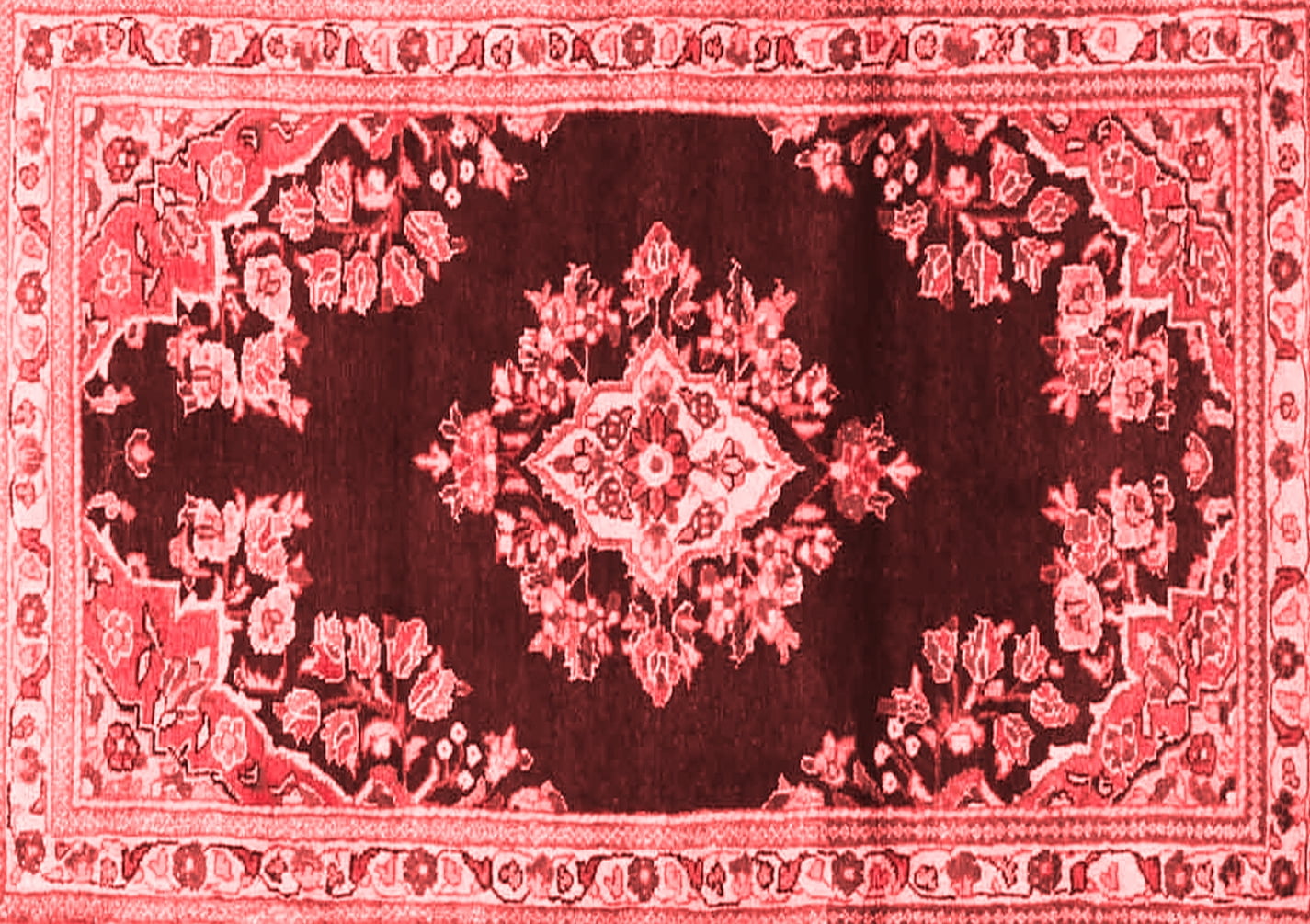 Ahgly Company Indoor Rectangle Medallion Red Traditional Area Rugs, 2 ...