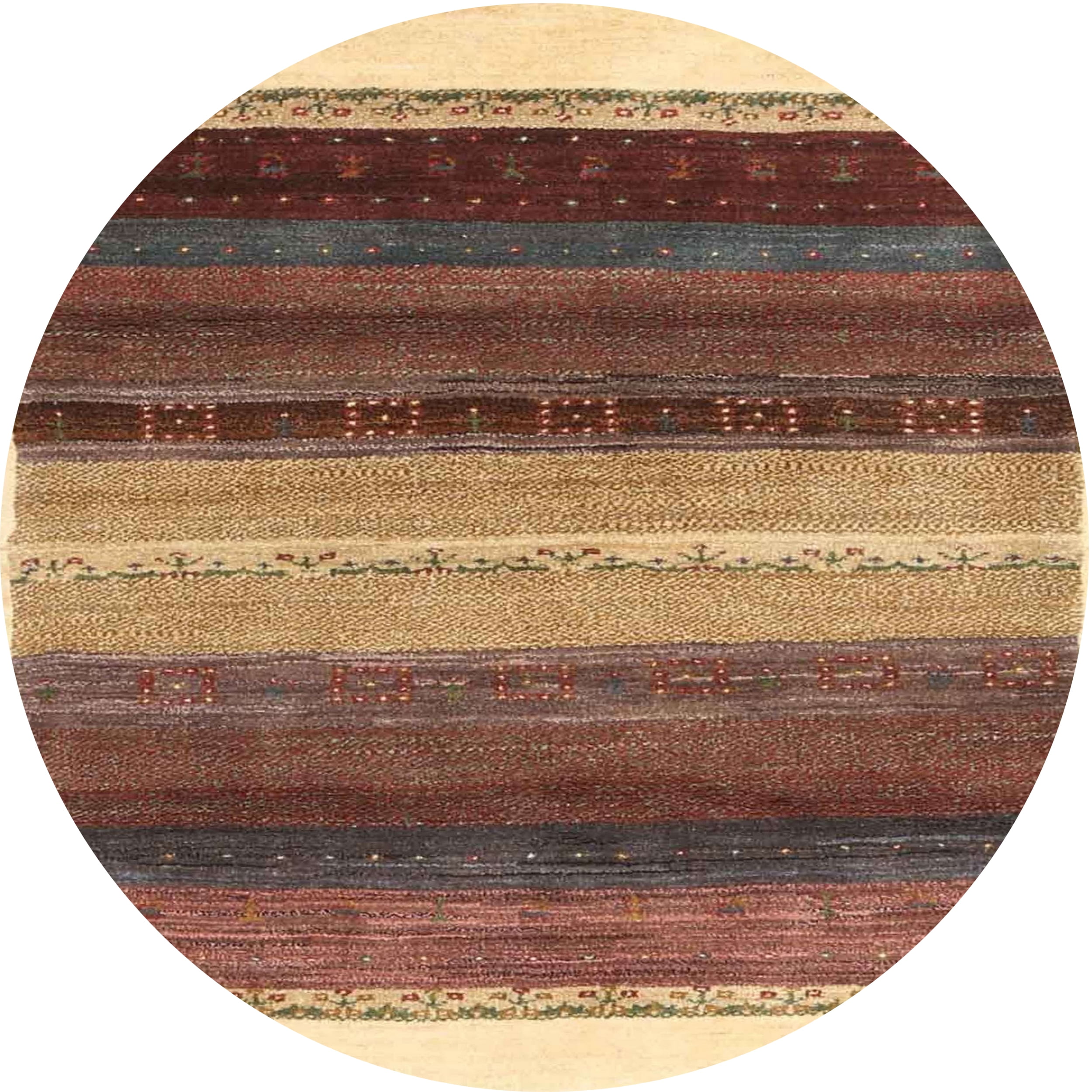 Ahgly Company Indoor Round Contemporary Dark Sienna Brown Abstract Area ...