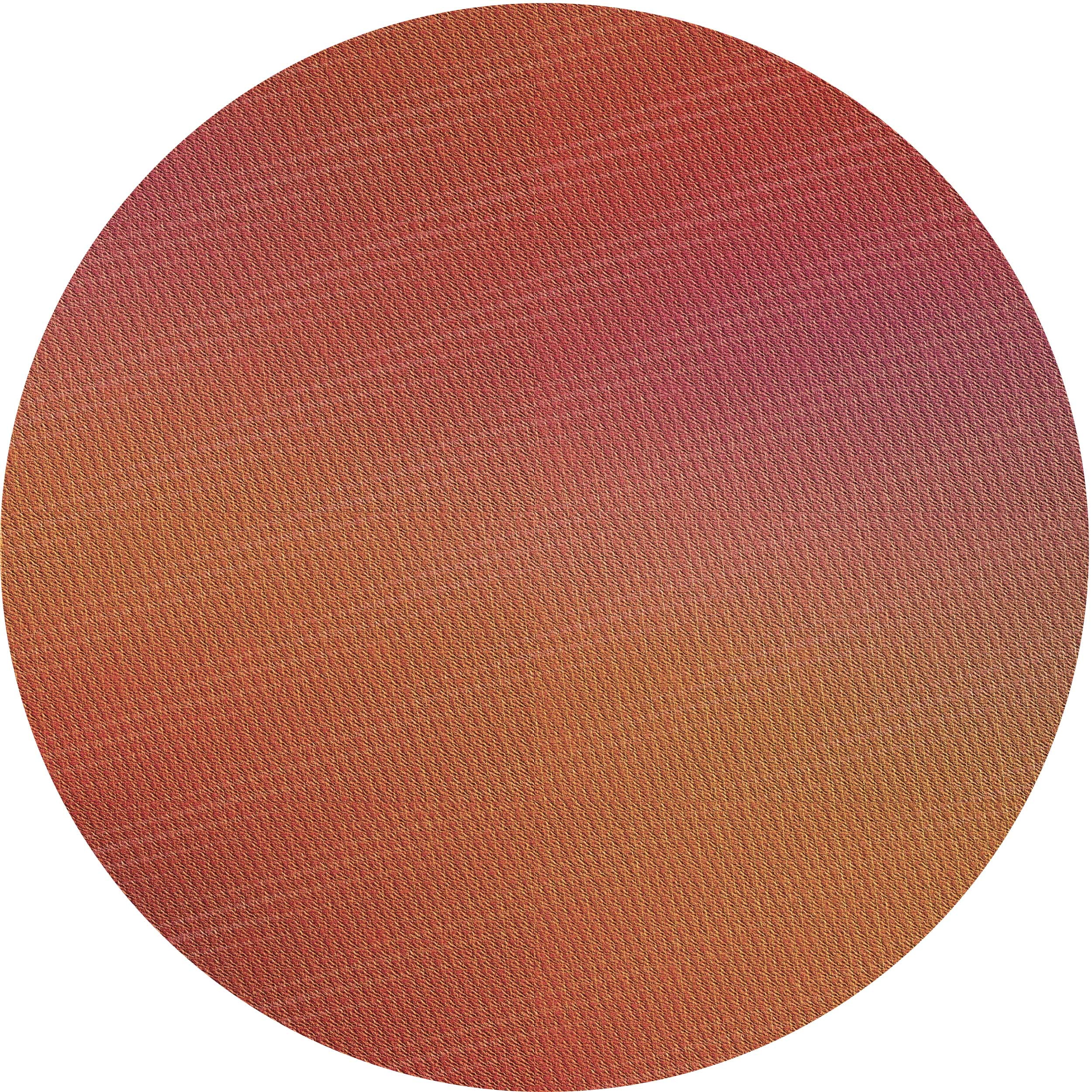 Ahgly Company Indoor Round Patterned Bright Orange Area Rugs, 6' Round ...