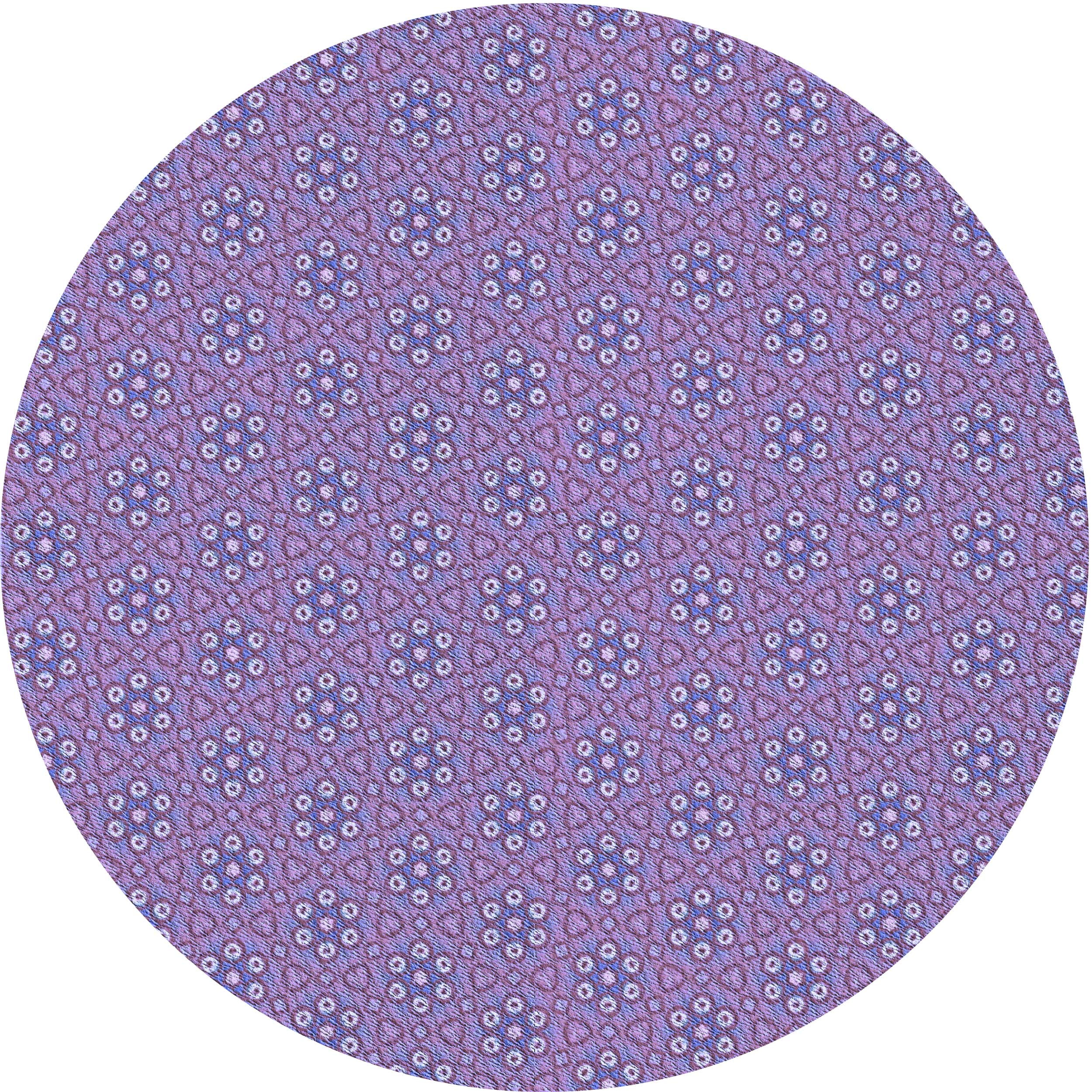 Ahgly Company Indoor Round Patterned Purple Violet Purple Area Rugs, 4 ...