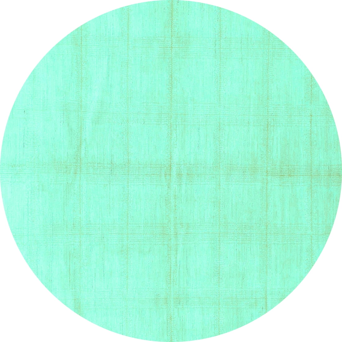 Ahgly Company Indoor Round Solid Turquoise Blue Modern Area Rugs, 6 ...