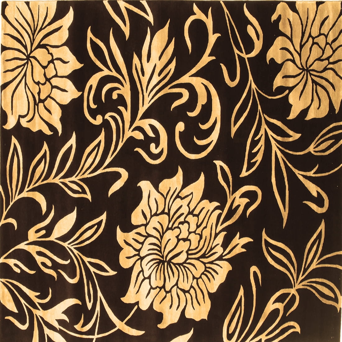 Ahgly Company Indoor Square Abstract Brown Contemporary Area Rugs, 6 ...