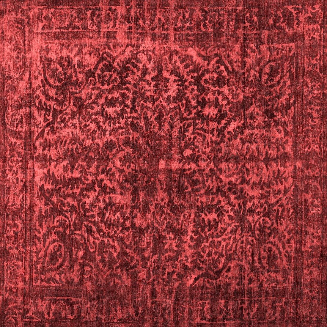 Ahgly Company Indoor Square Abstract Red Contemporary Area Rugs, 6 ...