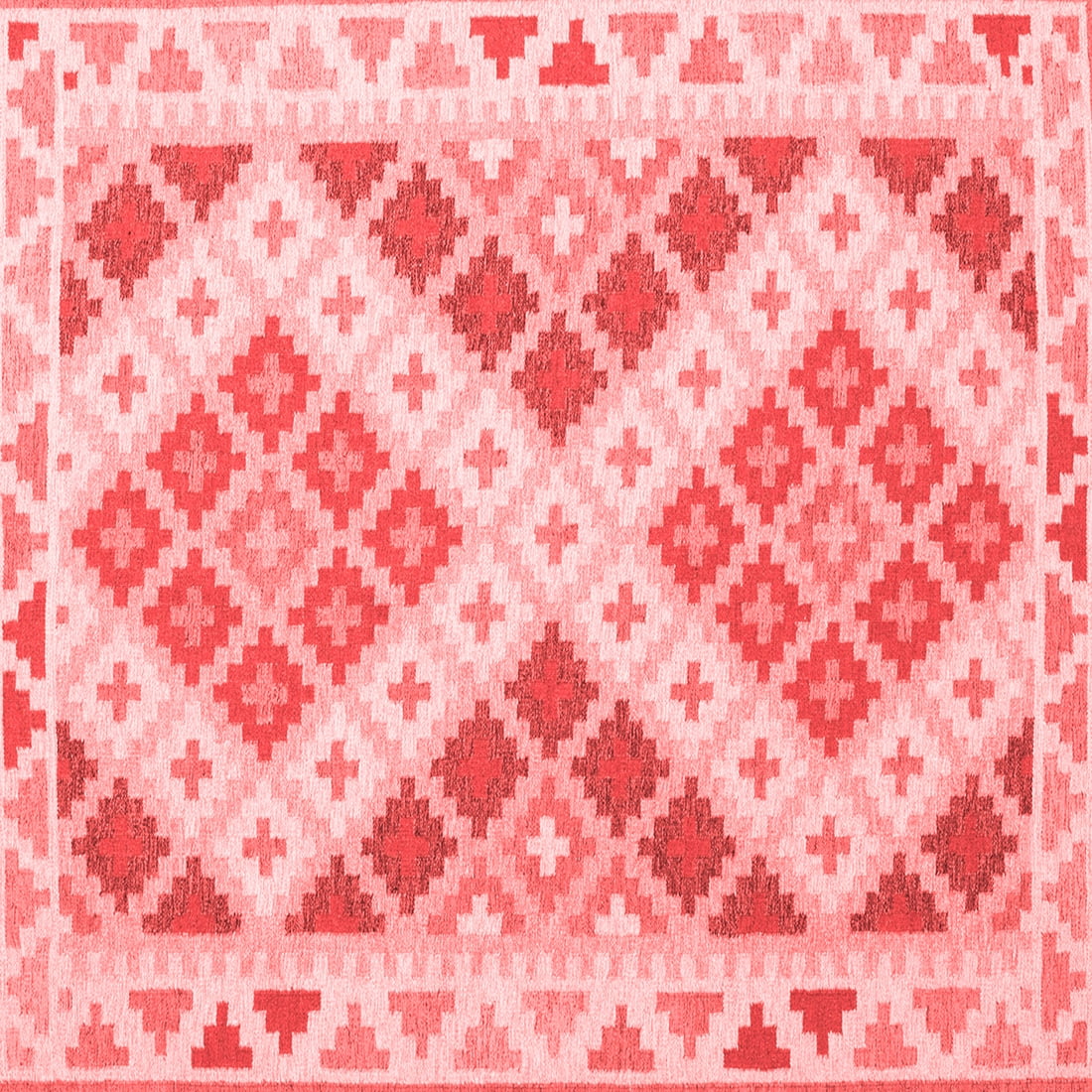 Ahgly Company Indoor Square Southwestern Red Country Area Rugs, 6 ...