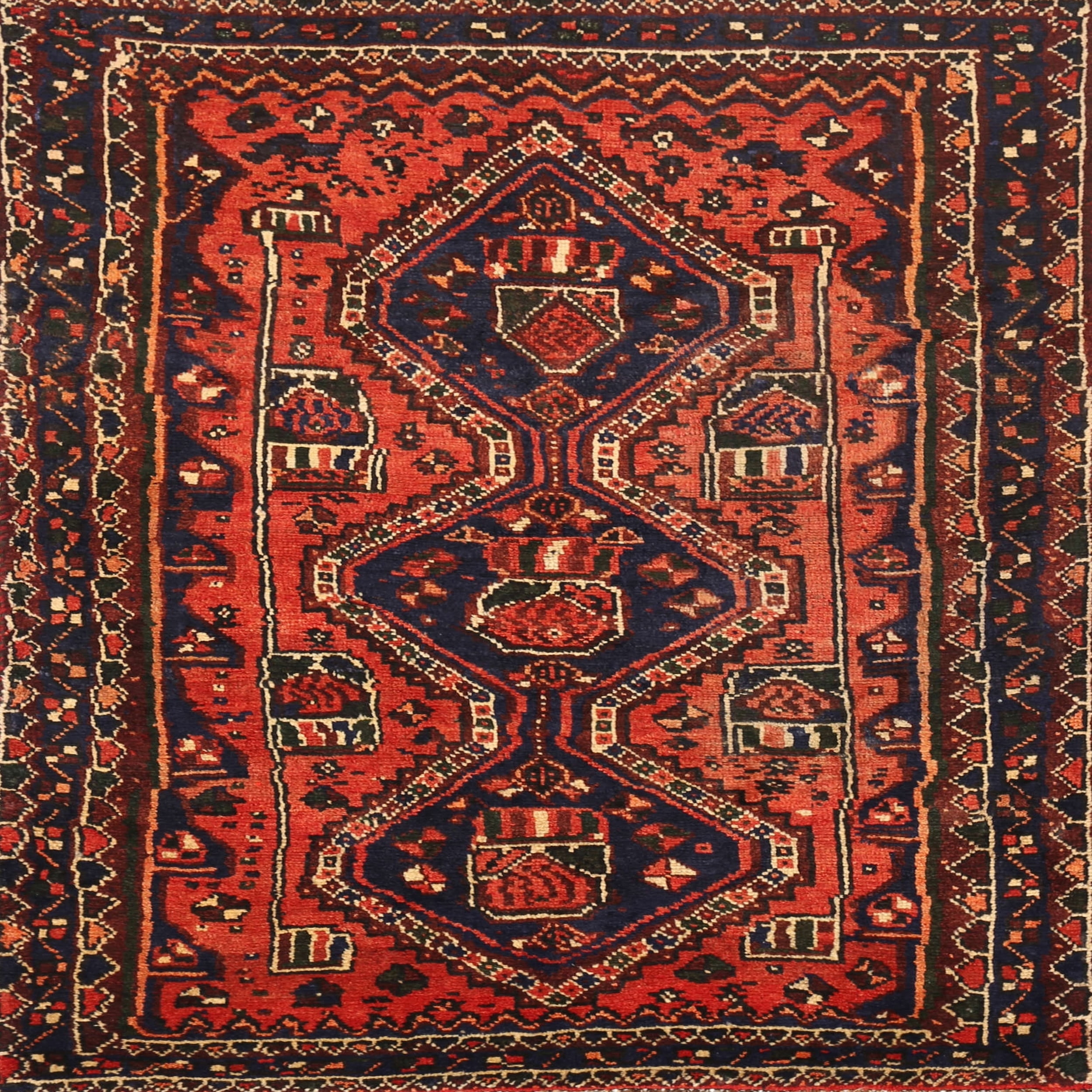 Ahgly Company Indoor Square Traditional Chestnut Brown Persian Area ...