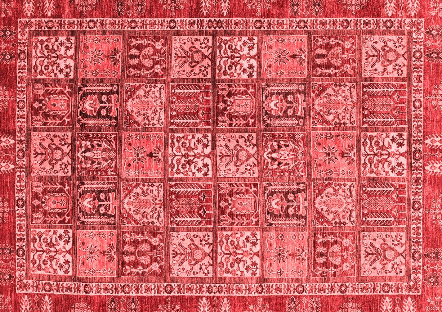 Ahgly Company Machine Washable Indoor Rectangle Abstract Red Modern ...