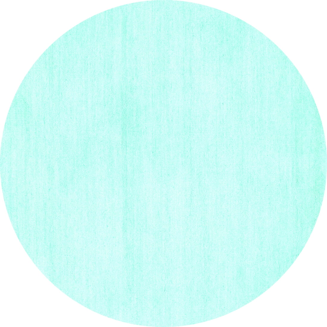 Ahgly Company Machine Washable Indoor Round Solid Turquoise Blue Modern ...