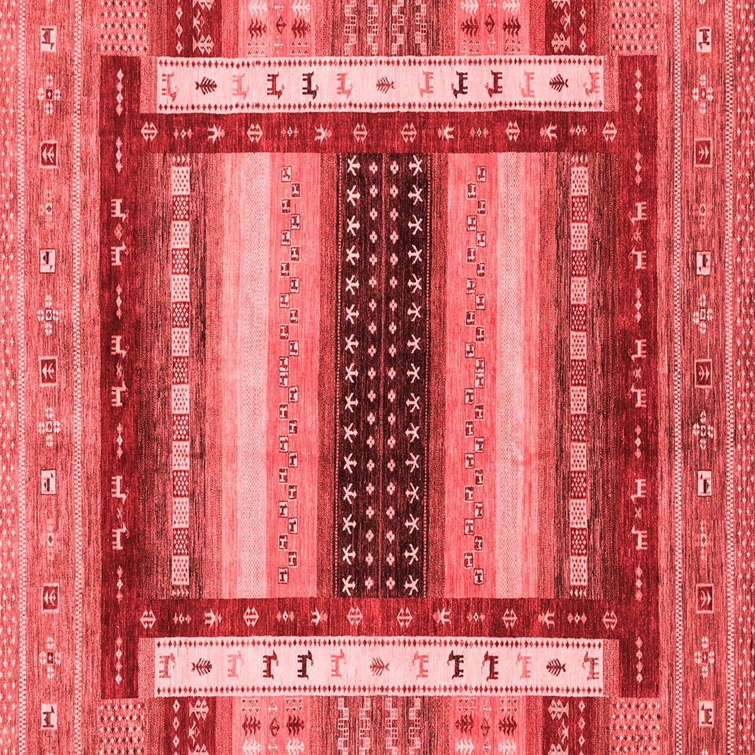 Ahgly Company Machine Washable Indoor Square Abstract Red Modern Area ...