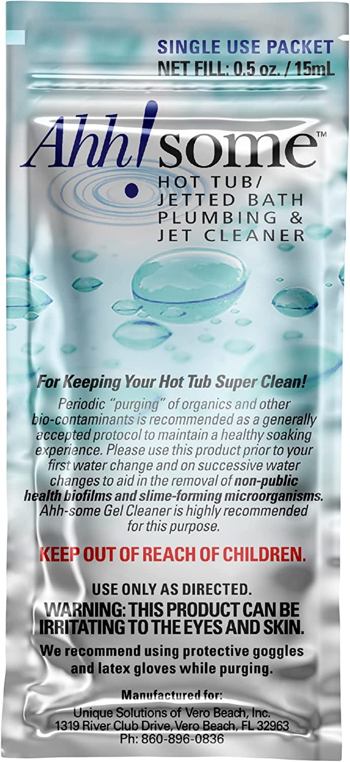 Ahh-Some Hot Tub & Spa Cleaner - One Time Use Packet for Plumbing and ...