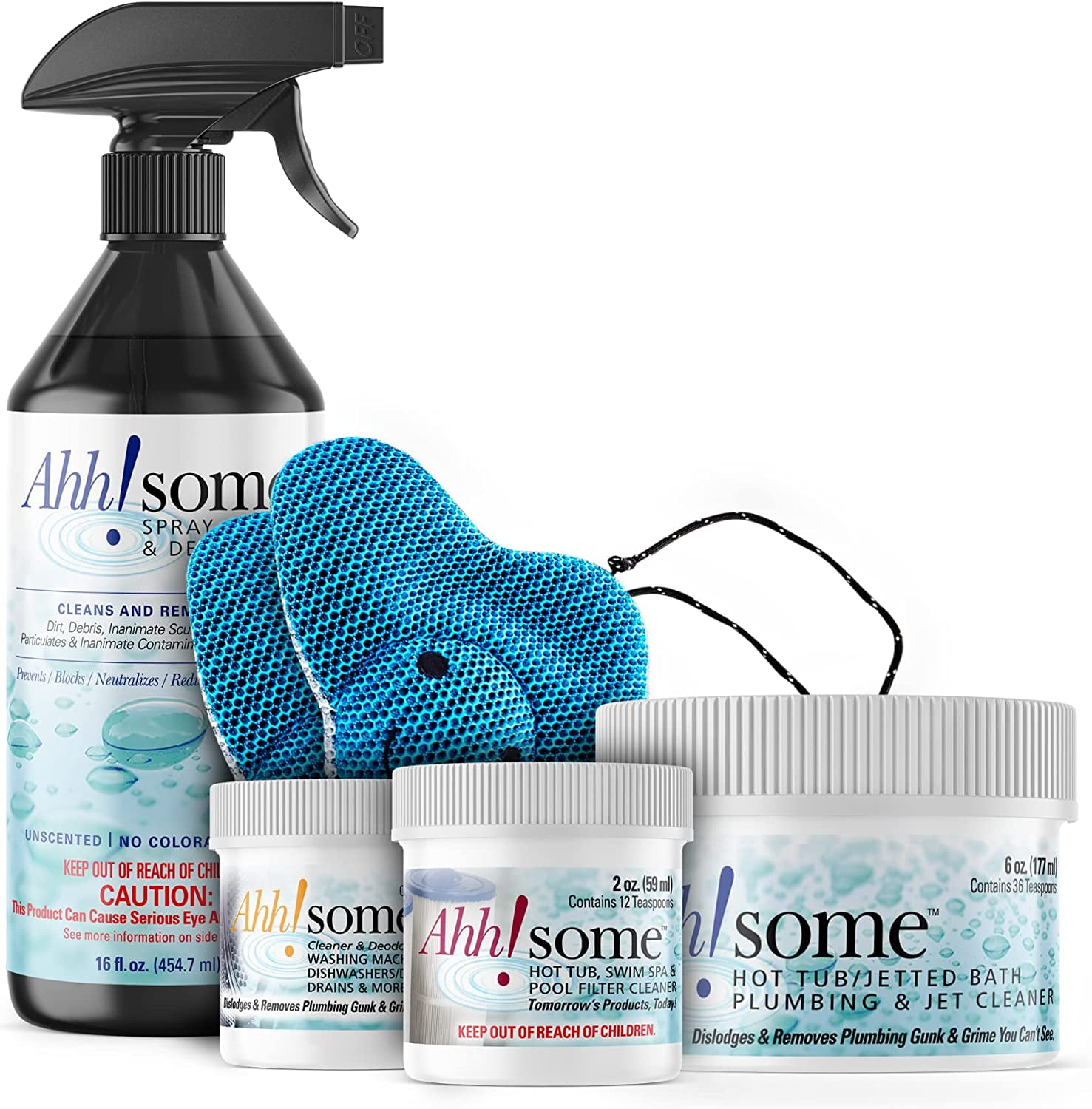 Ahh-Some Platinum Hot Tub Cleaning Value Pack, Five Household Cleaning ...