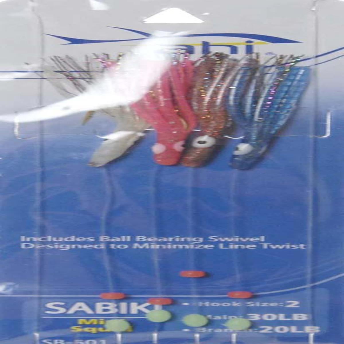Ahi USA Mini Squid Bait Catching Sabiki Rig with Ball Bearing Swivel ...