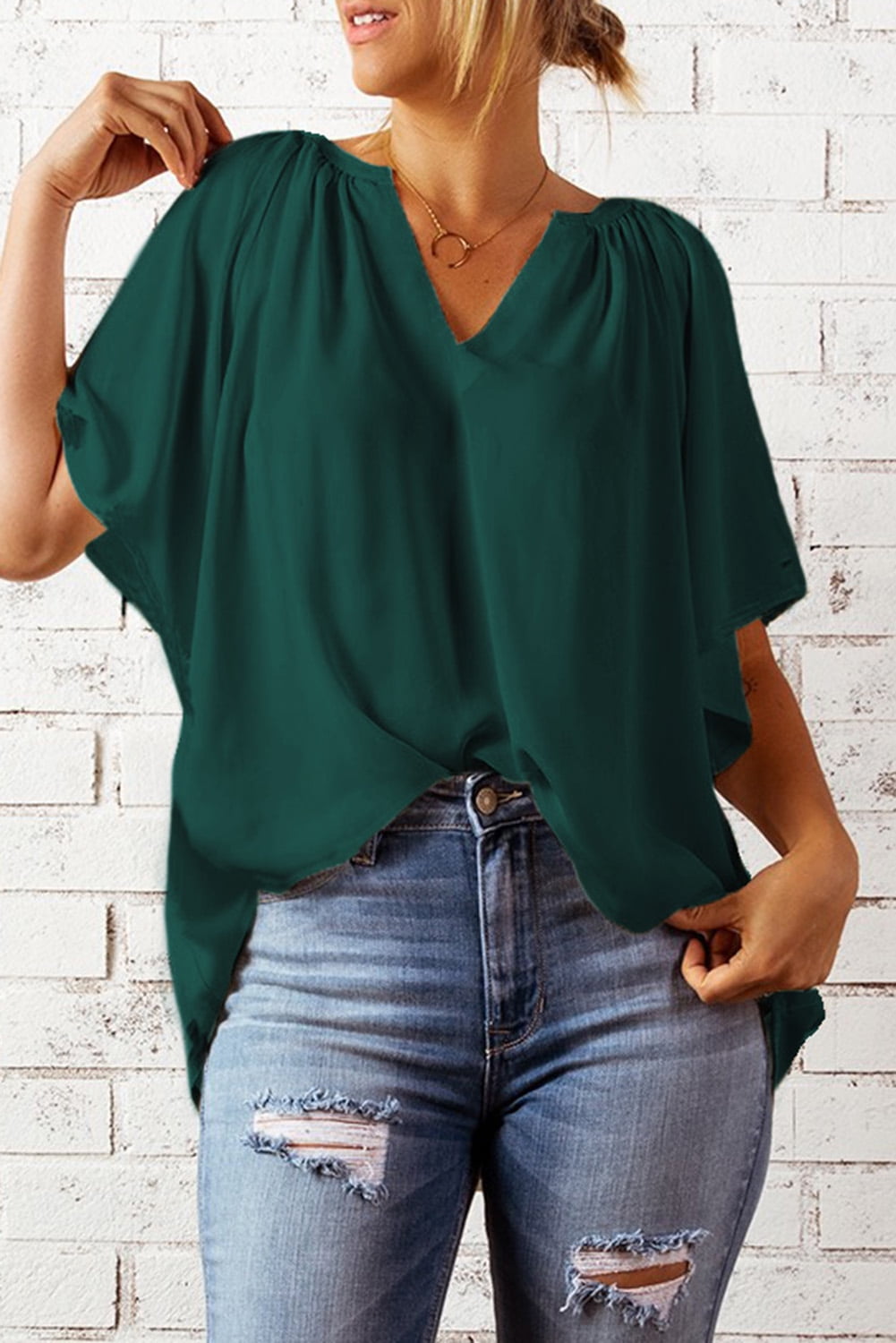 Ahlaray Flatter Your Figure with Our Stylish Split Neck Blouse ...