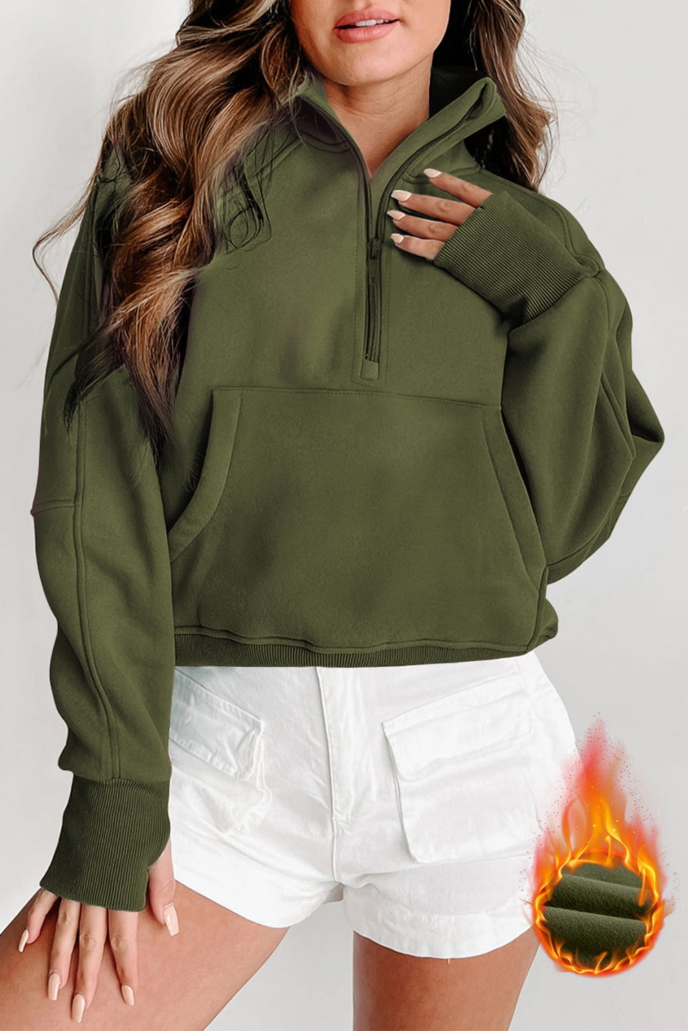 Ahlaray Stylish Cozy Zip-Up Collar - Warm & Fashionable! - Walmart.com