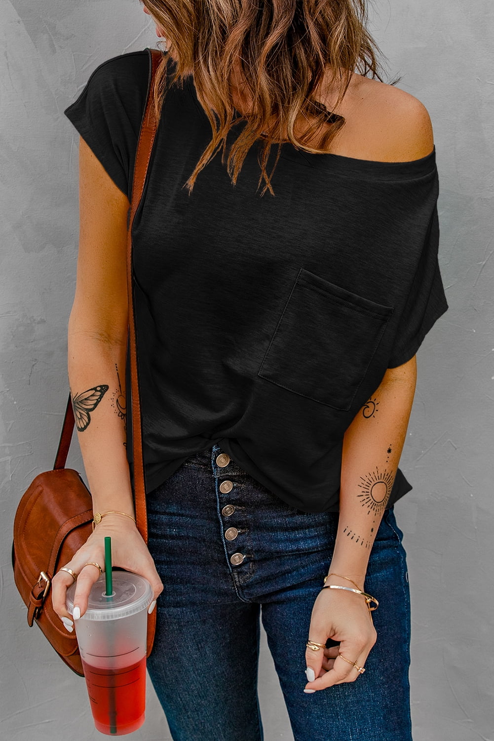 Ahlaray Summertime Must-Have: Hypnotic Pocket Tee with Slits - Style ...