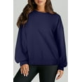 Ahlaray Stylish Navy Pullover - O-Neck High Low, Versatile Casual for ...
