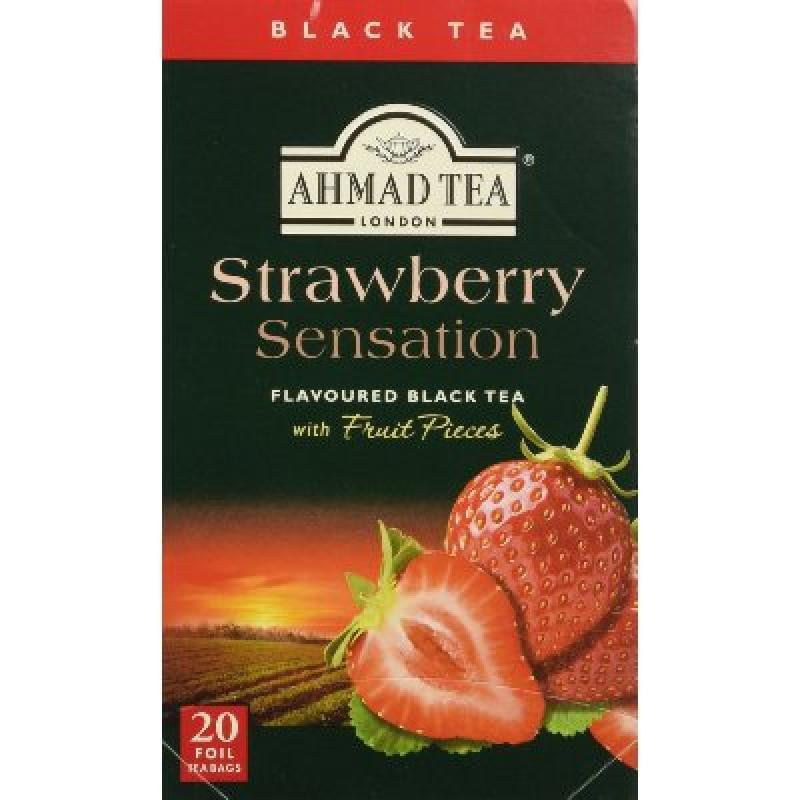 Ahmad Black Tea Strawberry sensation, 20 ea - Walmart.com