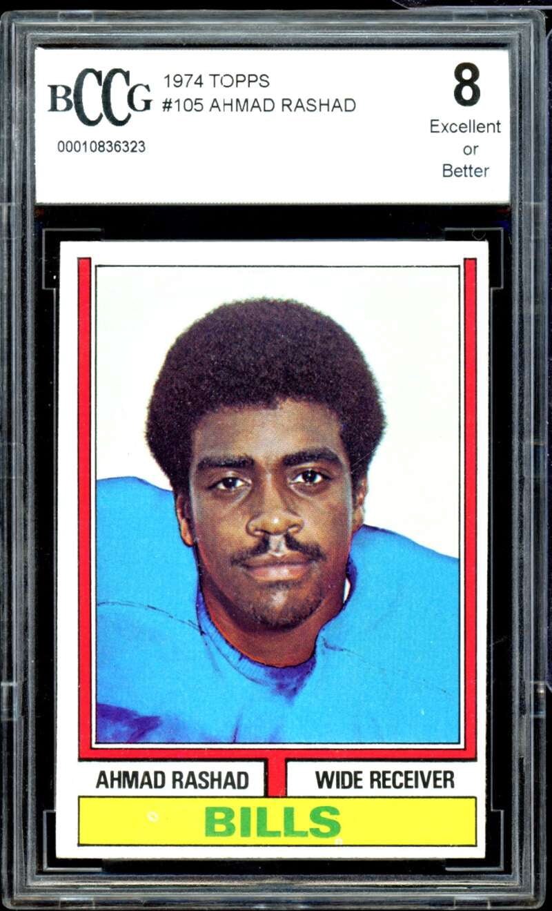 Ahmad Rashad Card 1974 Topps #105 BGS BCCG 8 - Walmart.com