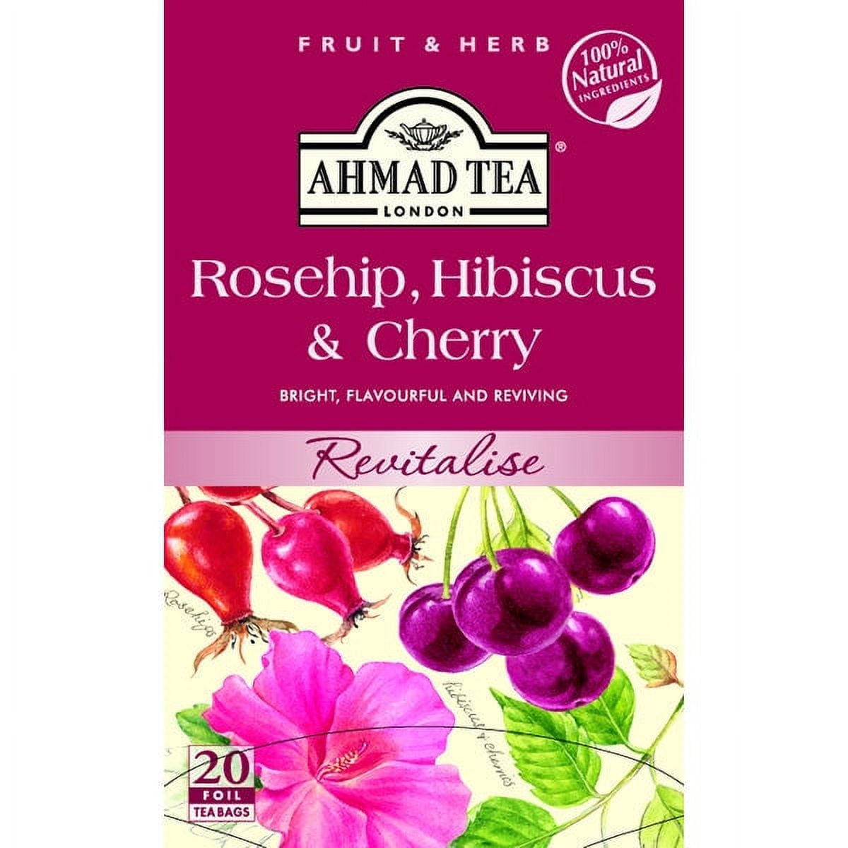 Ahmad Rosehip & Cherry Herbal Tea 1.4 oz. - EACH - Walmart.com