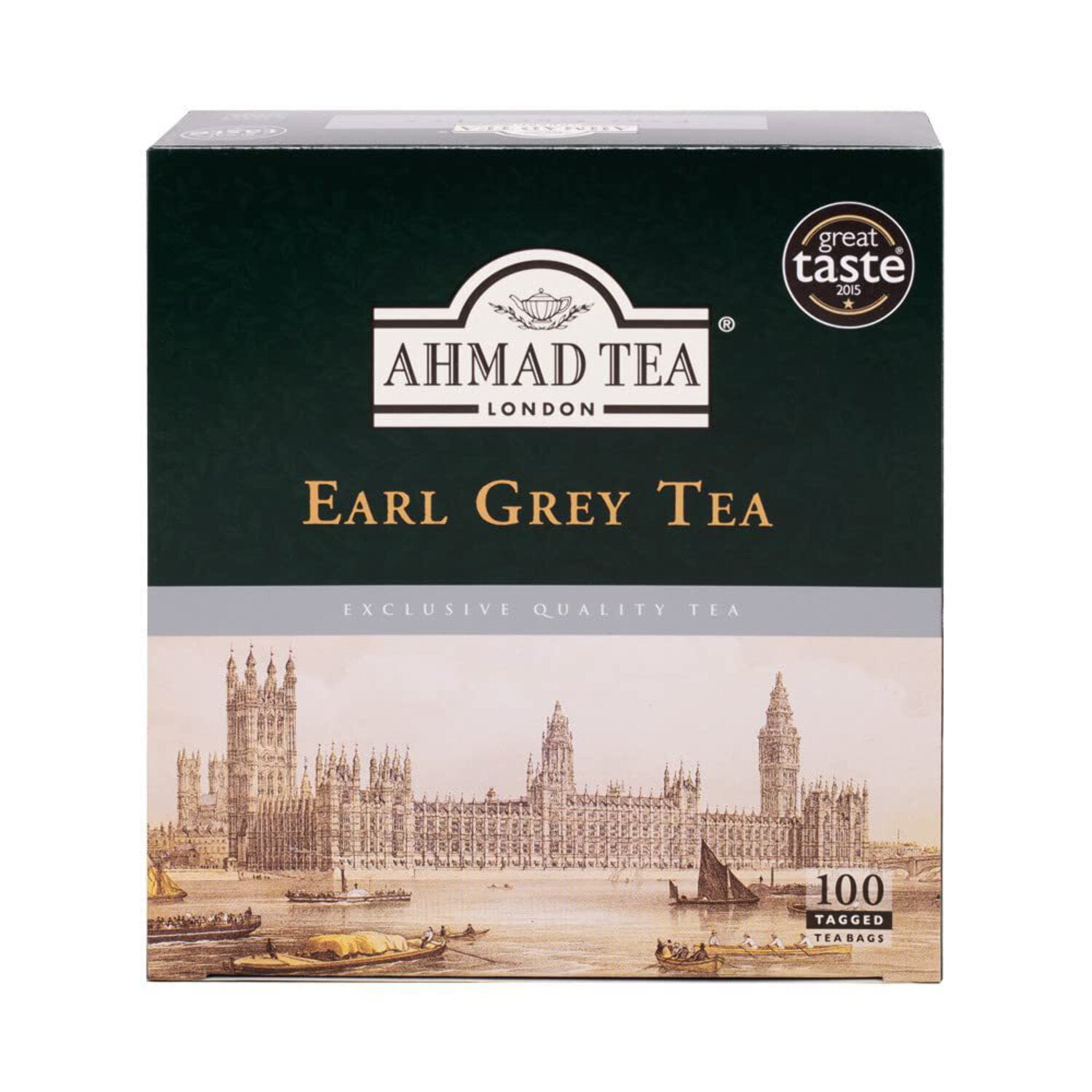 Ahmad Tea Award-Winning Earl Grey, 100 Black Tea Bags - Caffeinated ...