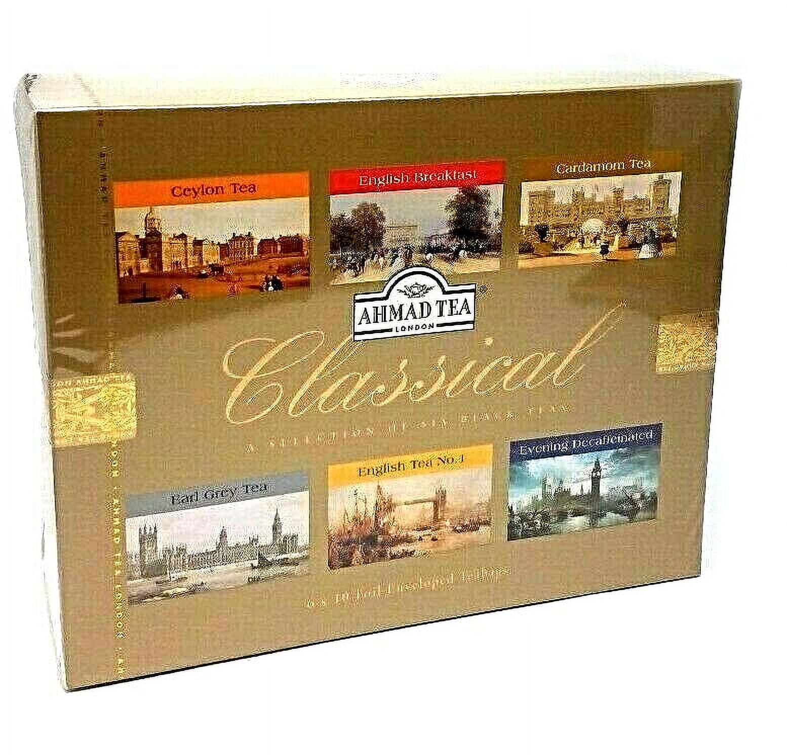 Ahmad Tea Classical Variety Gift Box, 60 Foil Enveloped Teabags ...
