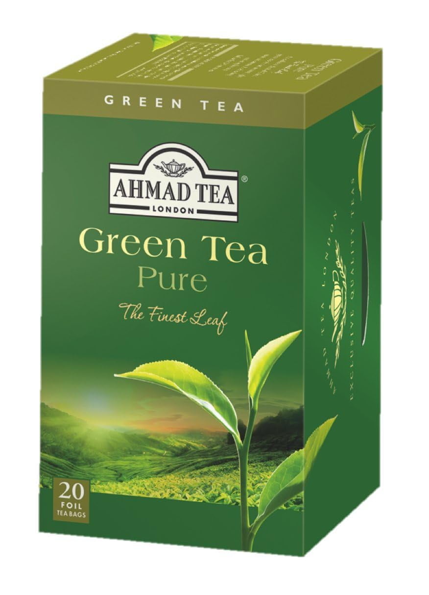 Ahmad Tea Green Tea Pure, 20-Count Boxes (Pack of 6) - Walmart.com