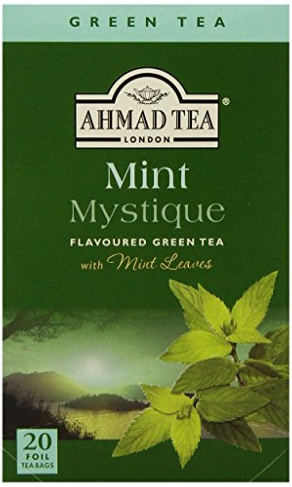 Ahmad Tea Mint Mystique Flavored Green Tea with Mint Leaves, 20-Count ...