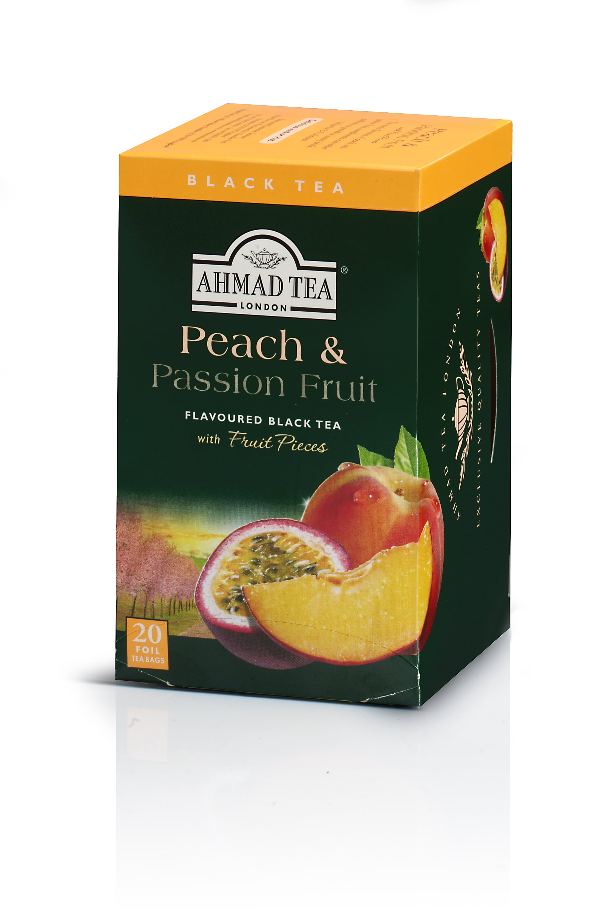 Ahmad Tea Peach & Passion Fruit Black Tea Bags, 120 Ct (6 Boxes of 20 ...