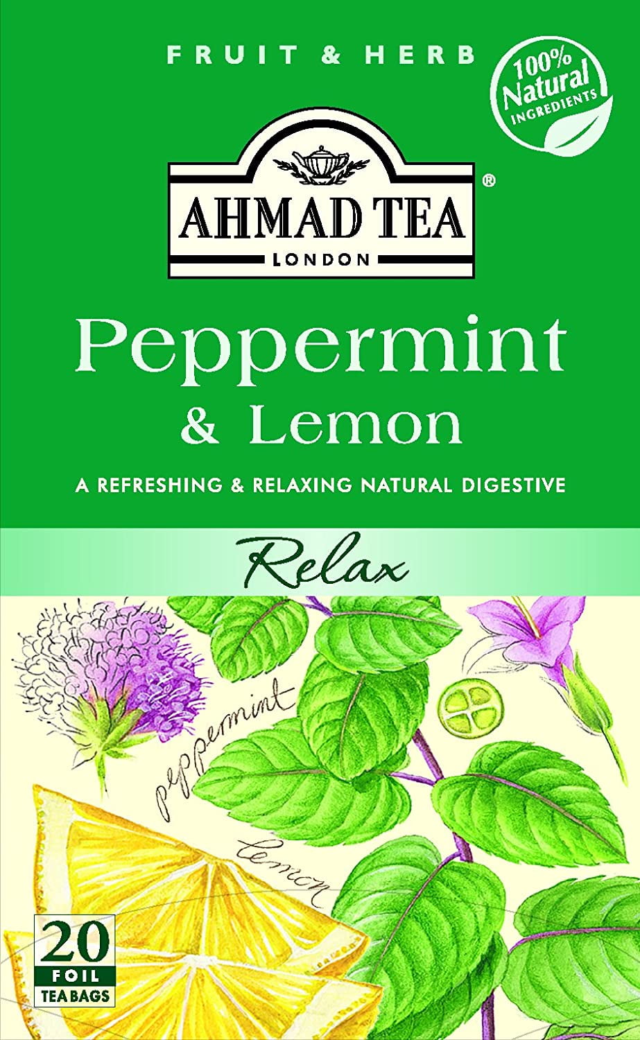 Ahmad Tea - Peppermint & Lemon Tea 20 Bags - 30g - Walmart.com