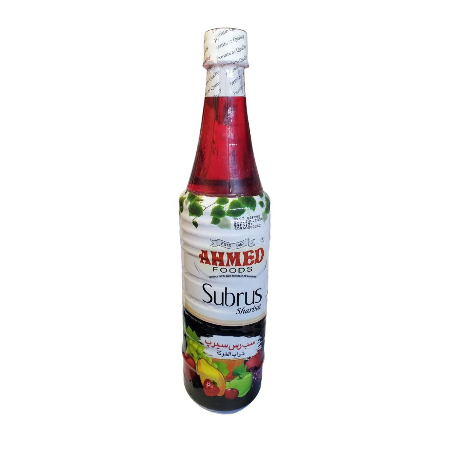 Ahmed Foods Subrus Sharbat Rose Flavour Syrup 800ml - Walmart.com