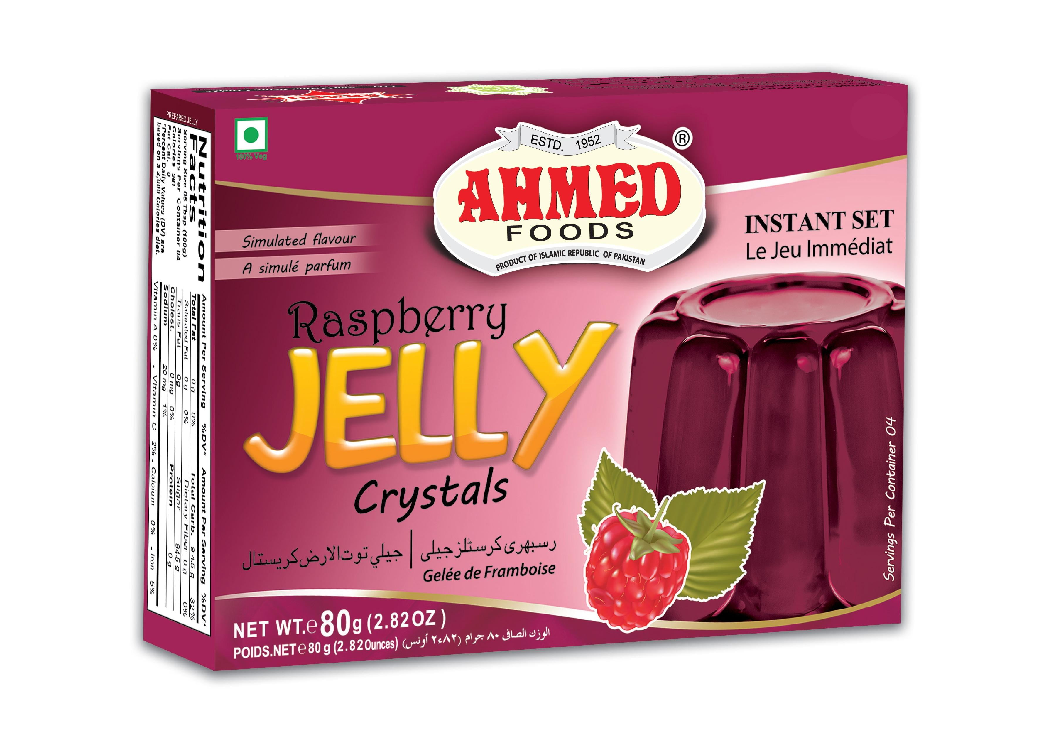 Ahmed Raspberry Jelly Crystal 80g - Walmart.com