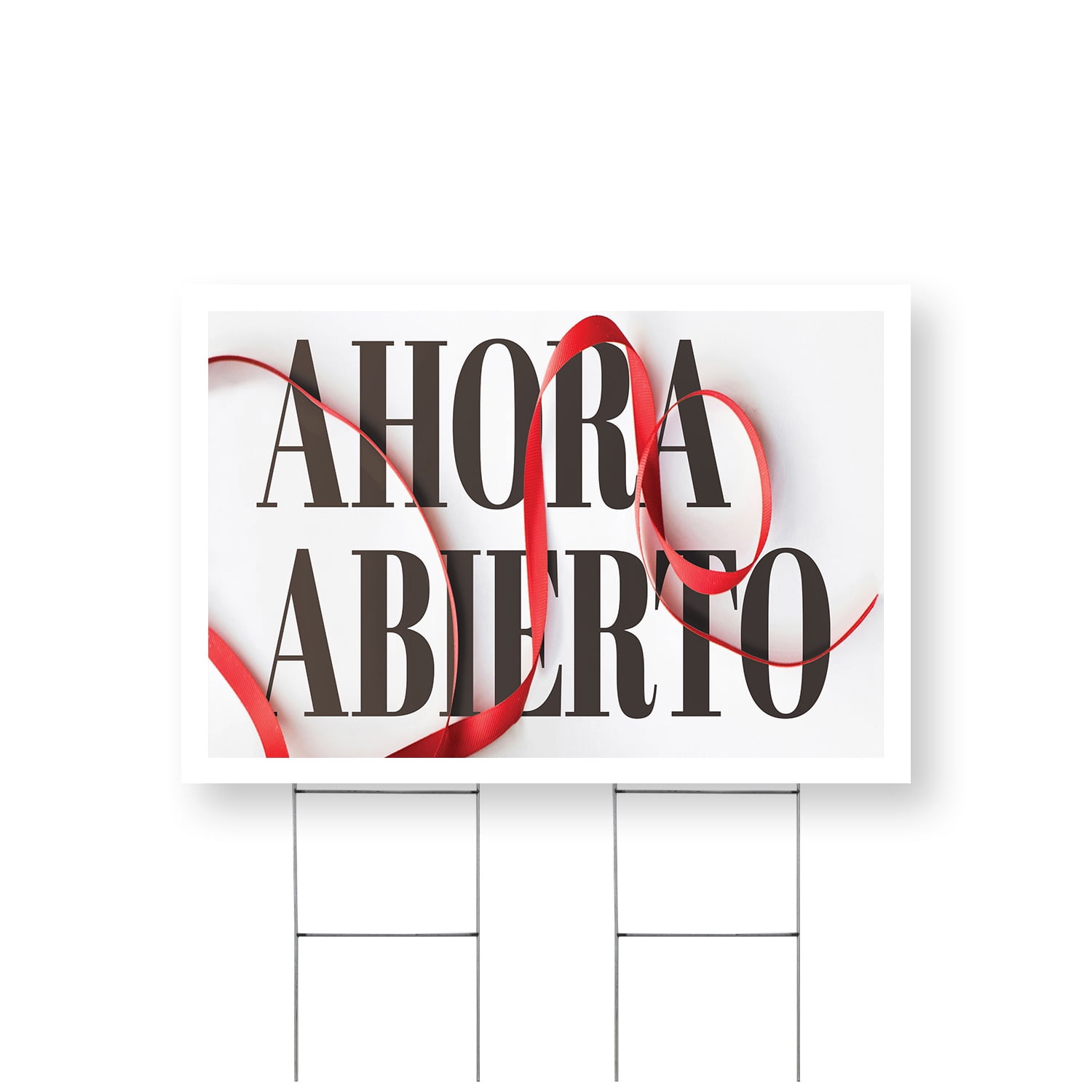 Ahora Abierto Yard Sign 24 Inch x 36 Inch Single Sided Weatherproof ...