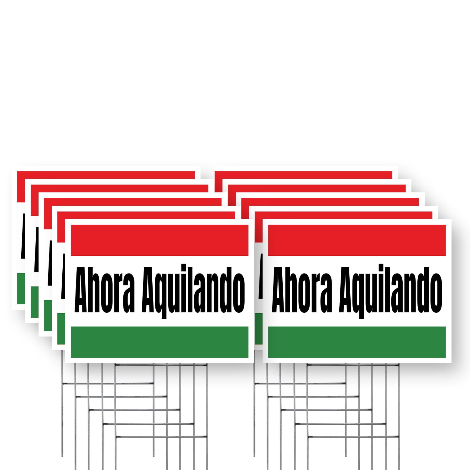 Ahora Aquilando Yard Sign 10 Pack of 12 Inch x 16 Inch Double Sided ...