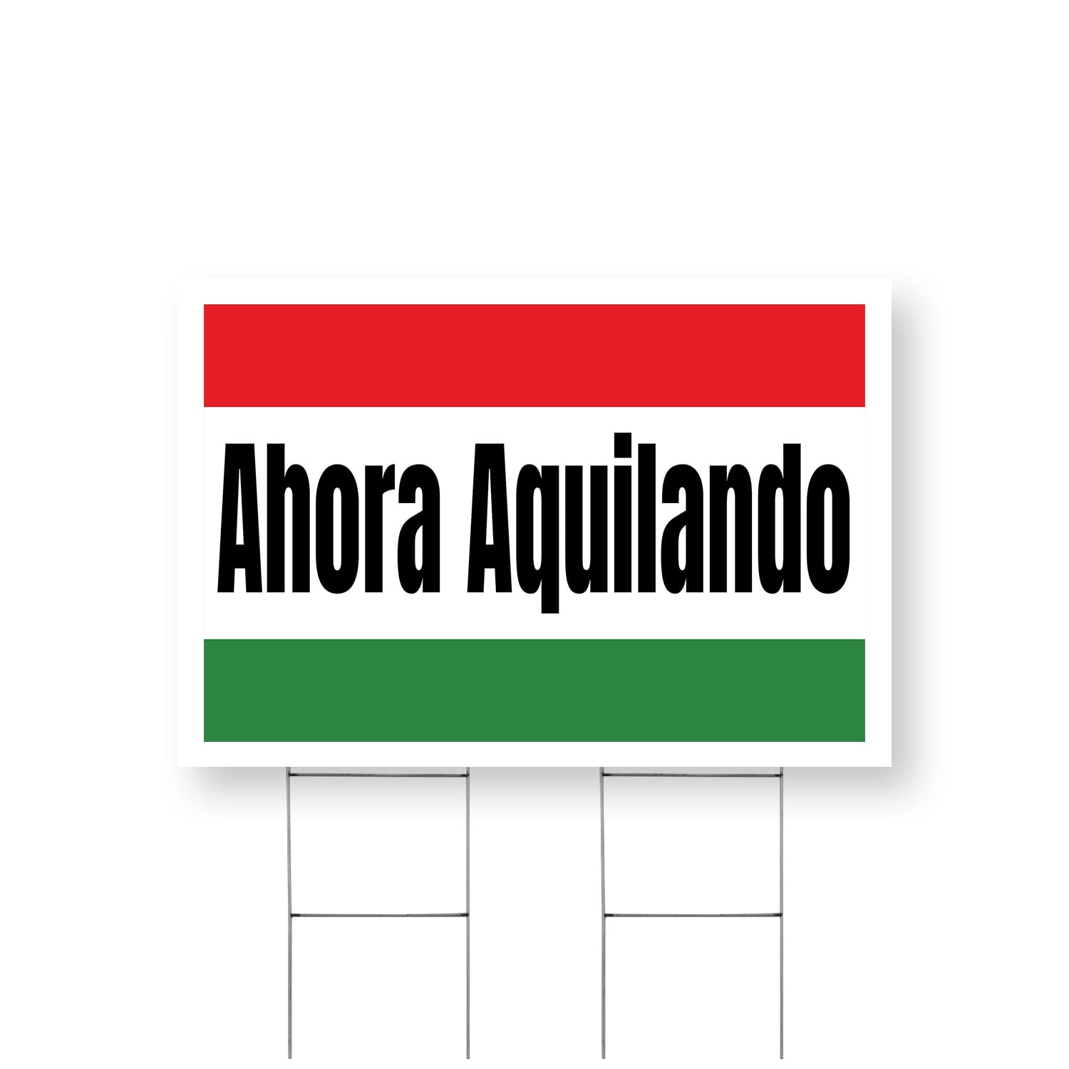 Ahora Aquilando Yard Sign 24 Inch x 36 Inch Double Sided Weatherproof ...