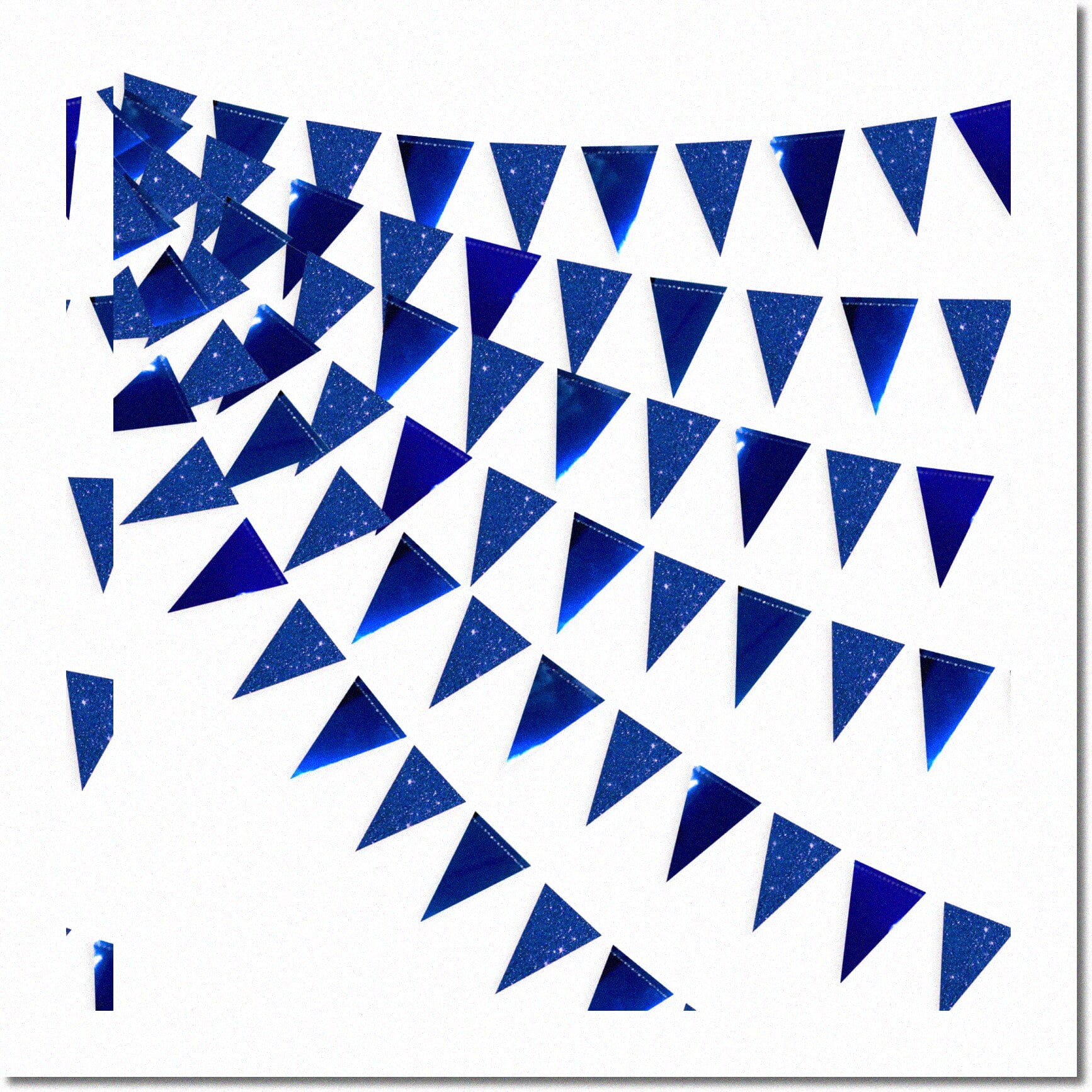 Ahoy Anchor Nautical Navy Blue Glitter Party Banner - 30 Ft Triangle ...