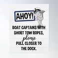 Ahoy Boat Captains With Short Tow Ropes Poster Wall Art Modern Wall ...