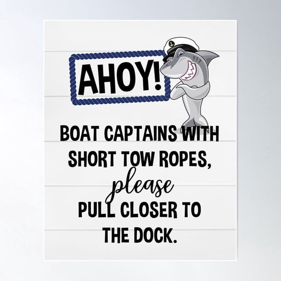 Ahoy Boat Captains With Short Tow Ropes Poster Wall Art Modern Wall ...