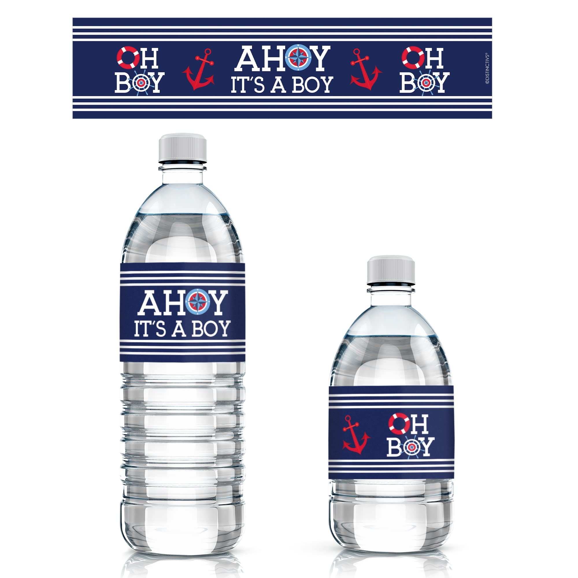 Ahoy Its a Boy SSF20 Baby Shower Water Bottle Labels, Nautical ...