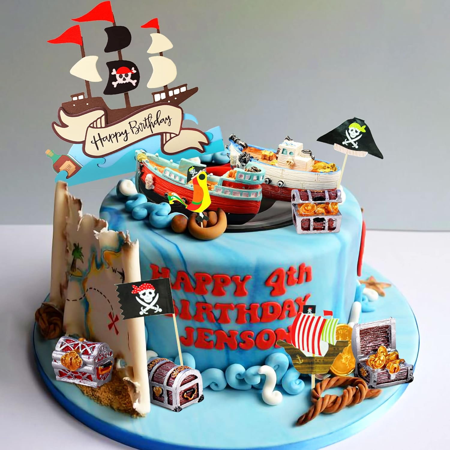 Ahoy, Matey! Pirate Birthday Decoration & Supplies Set - Perfect for ...