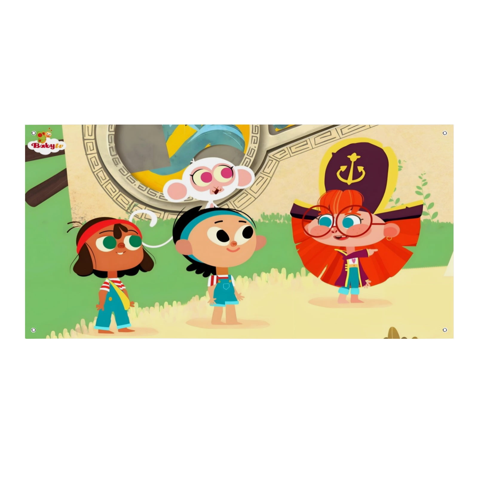 Ahoy Pirates-Theme Backdrops Banner Birthday Party Decor Supplies ...