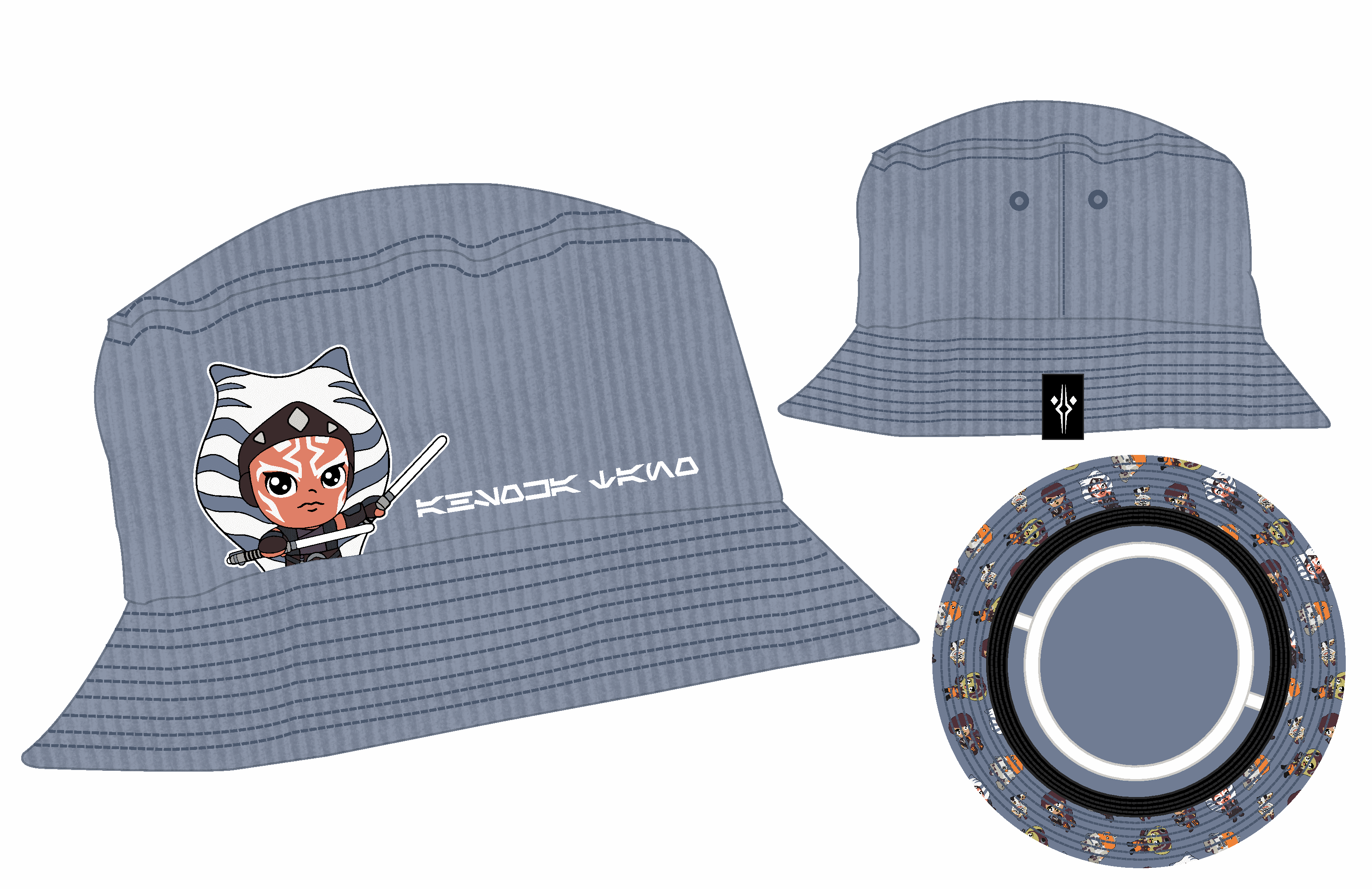 Ahsoka Disney+ Chibi Character Corduroy Bucket Hat - Walmart.com