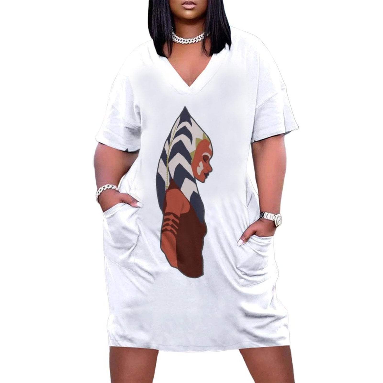 Ahsoka Loose Pocket Dress Woman fashion wedding guest dress 2025 Women's summer suit - Walmart.com