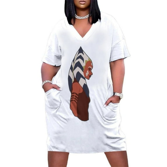 Ahsoka Loose Pocket Dress Woman fashion wedding guest dress 2025 Women's summer suit - Walmart.com