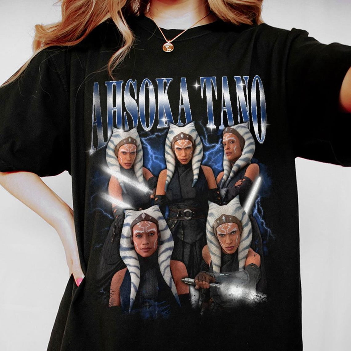 Ahsoka Tano Vintage T-Shirt - Jedi Sith Graphic Tee, 90s Aesthetic ...